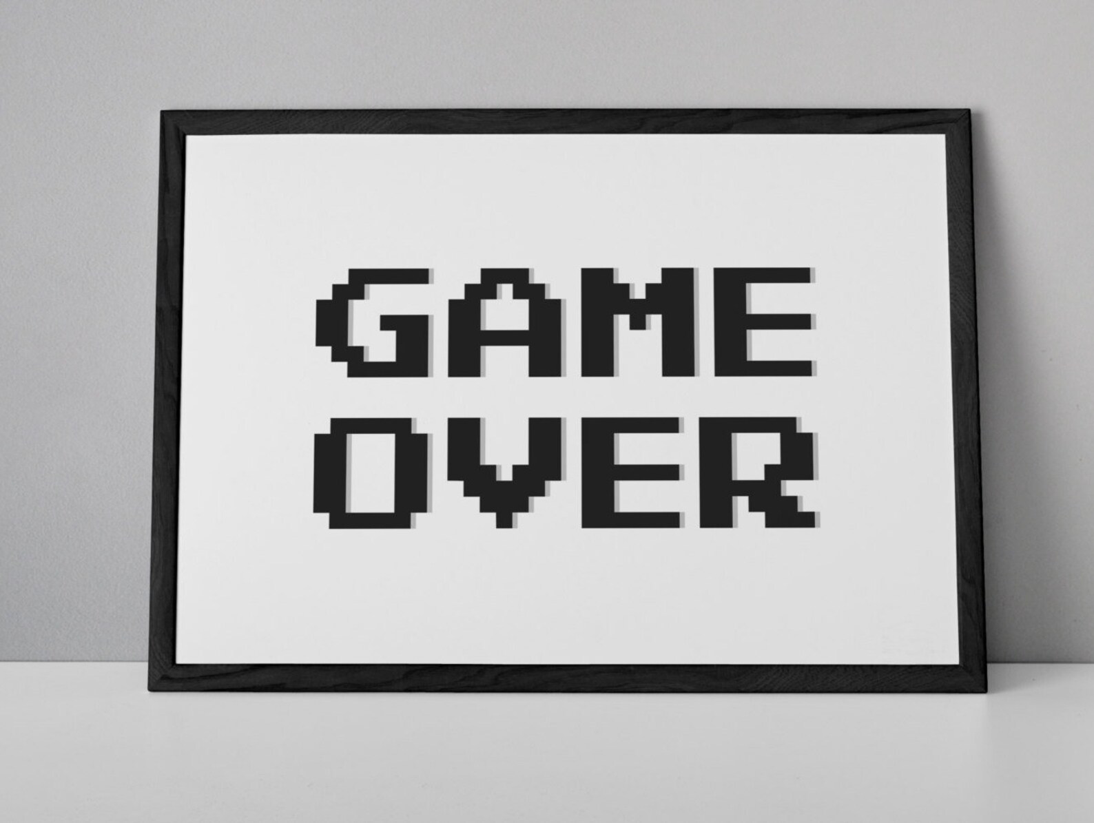 Game Over Quote Game Over Print Pixel Art 8bit Print Video | Etsy