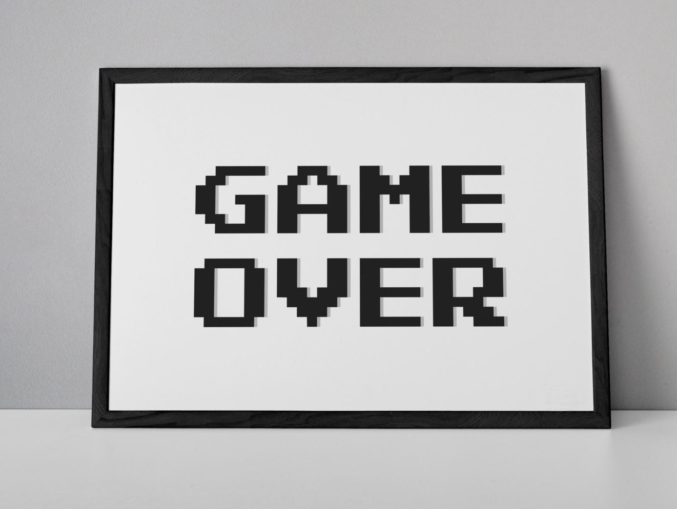 Game Over Quote Game Over Print Pixel Art 8bit Print Video | Etsy