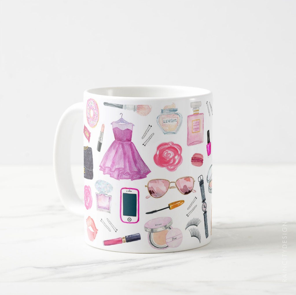 Makeup Mug Eyelashes Mug Fashion Mug Bridesmaid Gift Mug | Etsy
