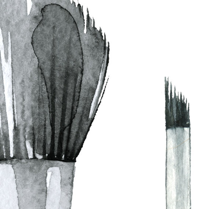 Makeup Brushes Makeup Brush Print Makeup Print Fashion | Etsy