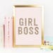 Girl Boss, Desk Accessories, Office Decor, Girl Boss Print, Boss Lady ...