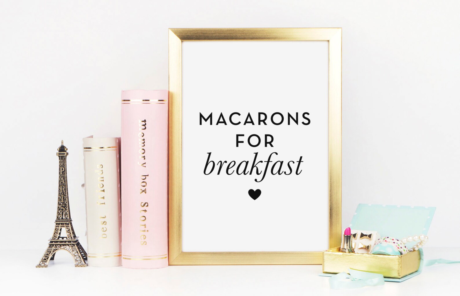 Macarons for Breakfast Macaron Print Quote Prints Fashion - Etsy