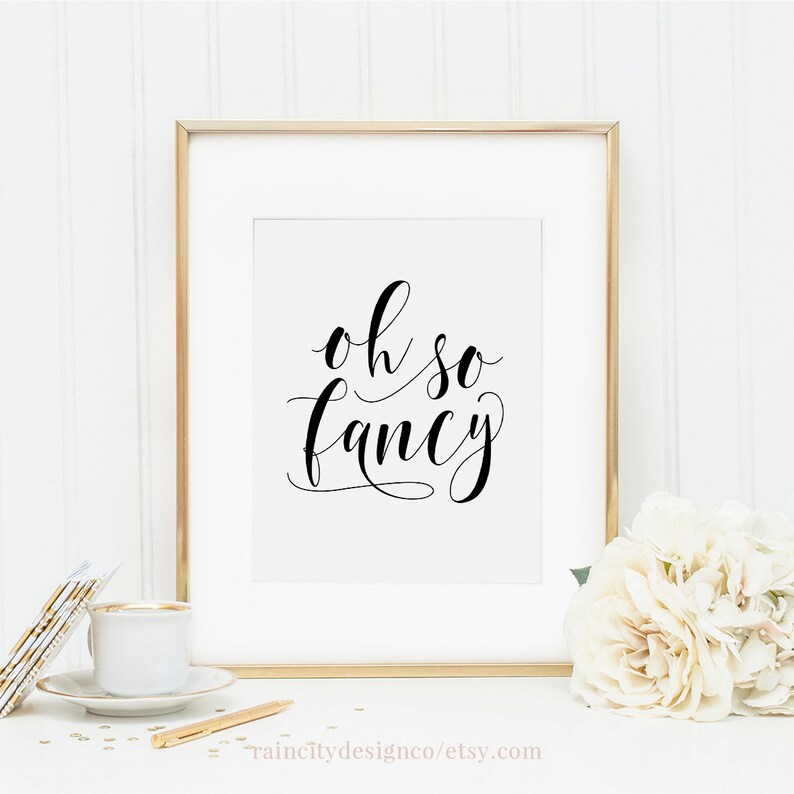 Oh So Fancy Print Desk Accessories Wall Art 8x10 Wall Art Etsy