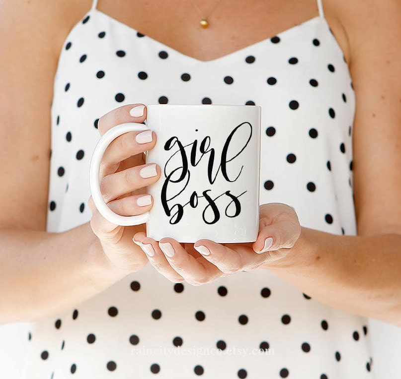 Girl Boss Mug Boss Lady Lady Boss Mug With Quote Boss Mug | Etsy