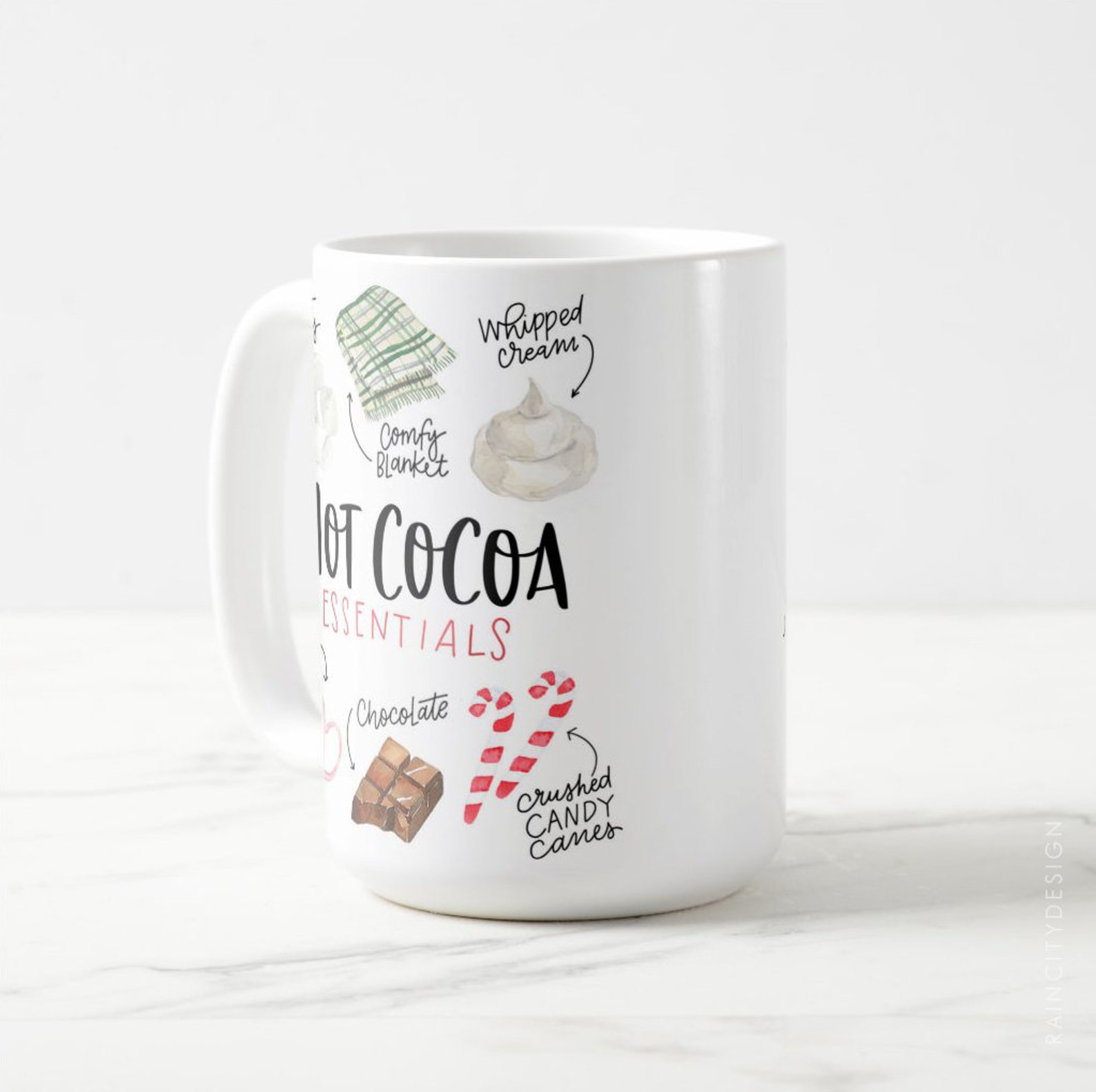 Hot Cocoa Essentials Mug, Hot Cocoa Mug, Bar Cart Mug, Hot Cocoa Bar ...