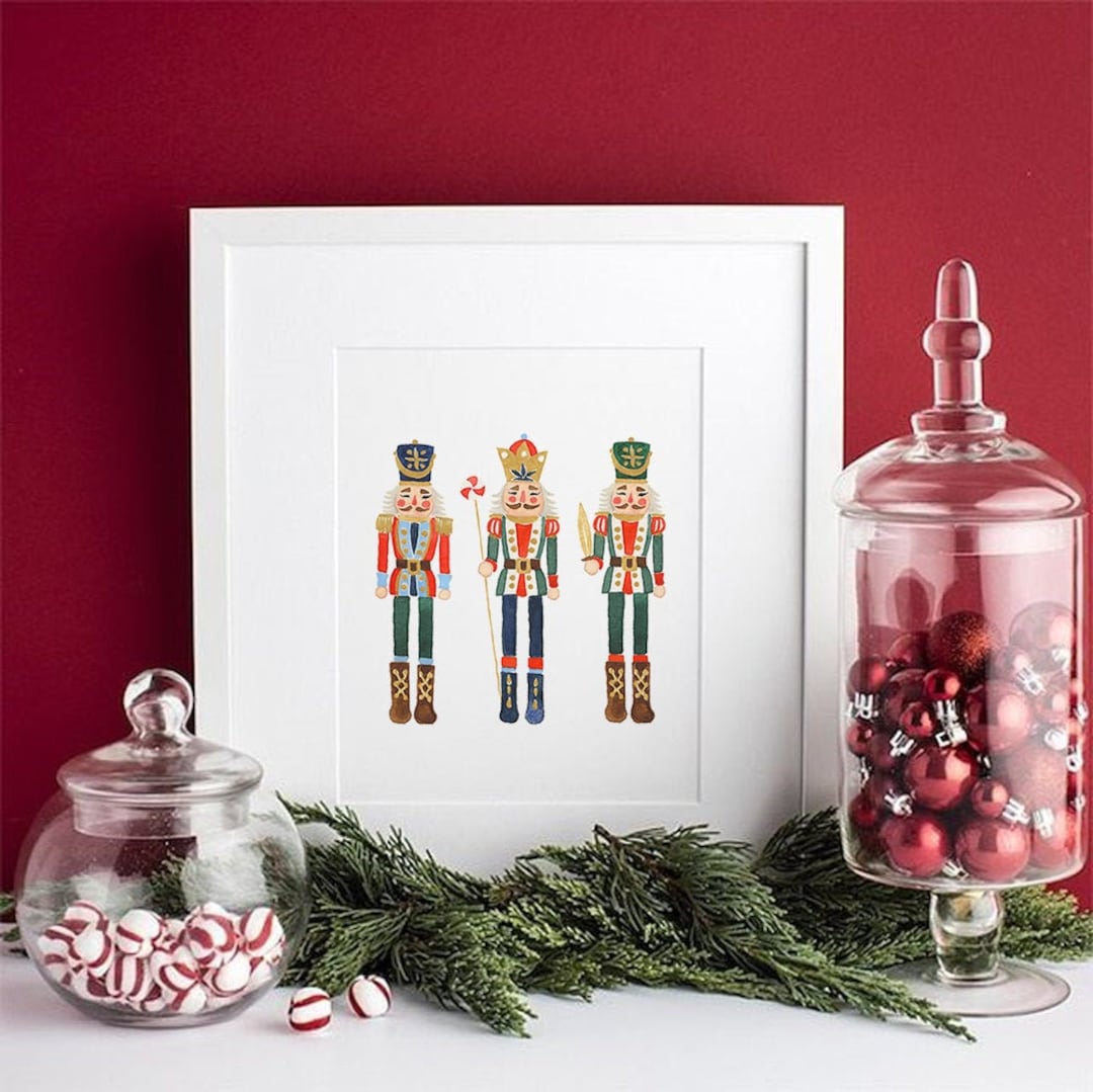 Christmas Print, Christmas Printable Art, Nutcracker Art Print ...