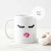 Lips and Lashes Mug, Eyelashes Mug, Lashes Mug, Cute Mugs, Makeup Mug ...