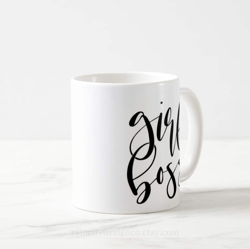 Girl Boss Mug Boss Lady Lady Boss Mug With Quote Boss Mug | Etsy