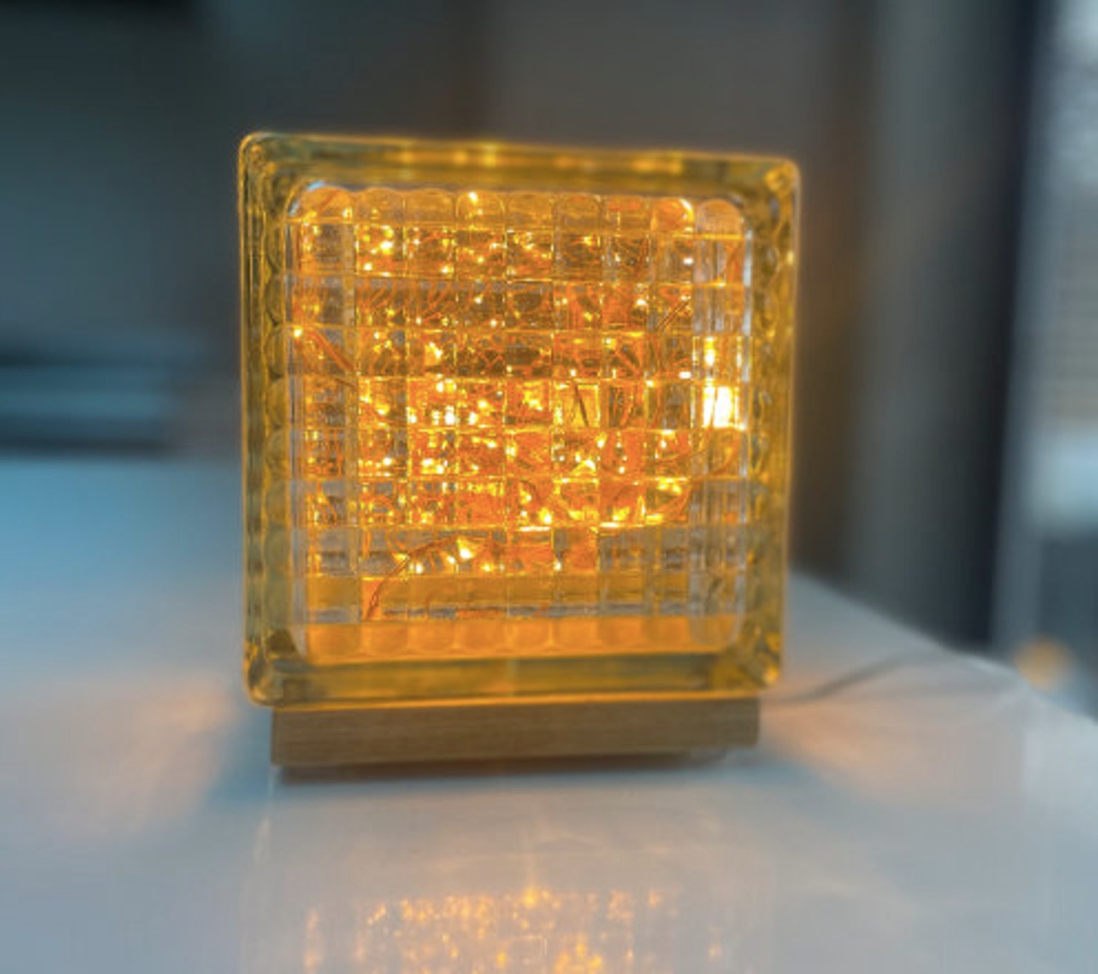 Retro Glass Brick Light - Etsy