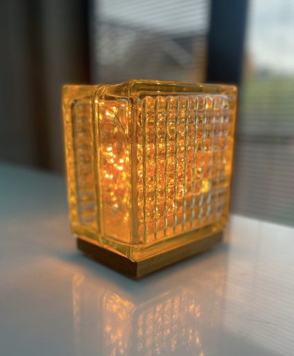 Retro Glass Brick Light - Etsy