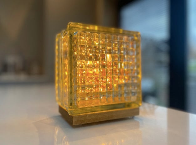 Retro Glass Brick Light - Etsy