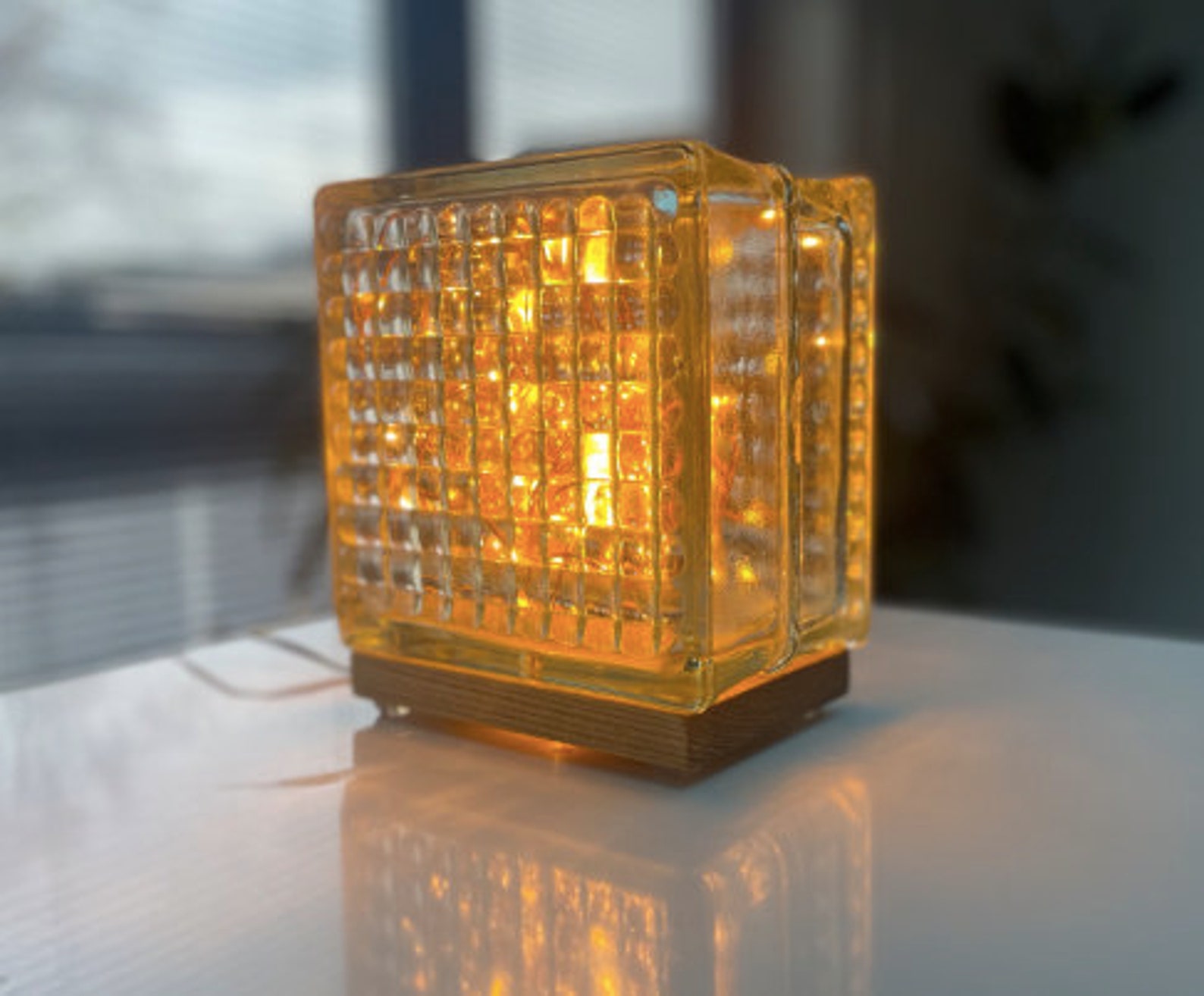 Retro Glass Brick Light - Etsy