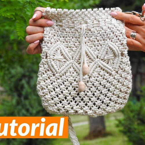 Macrame Bag Tutorial Macrame Bag Pattern Macrame Bag for - Etsy