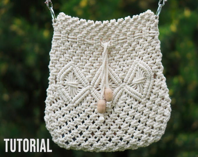 Macrame Bag Tutorial | Macrame Bag Pattern | Macrame Bag for Beginners ...