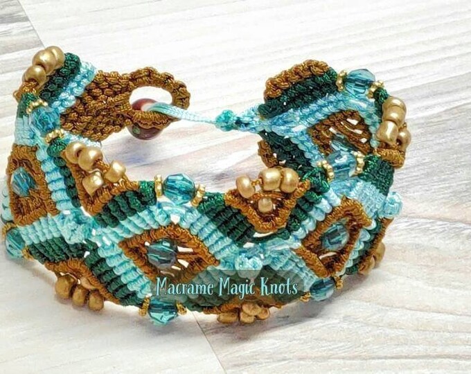 Chevron Friendship Macrame Bracelet - Etsy