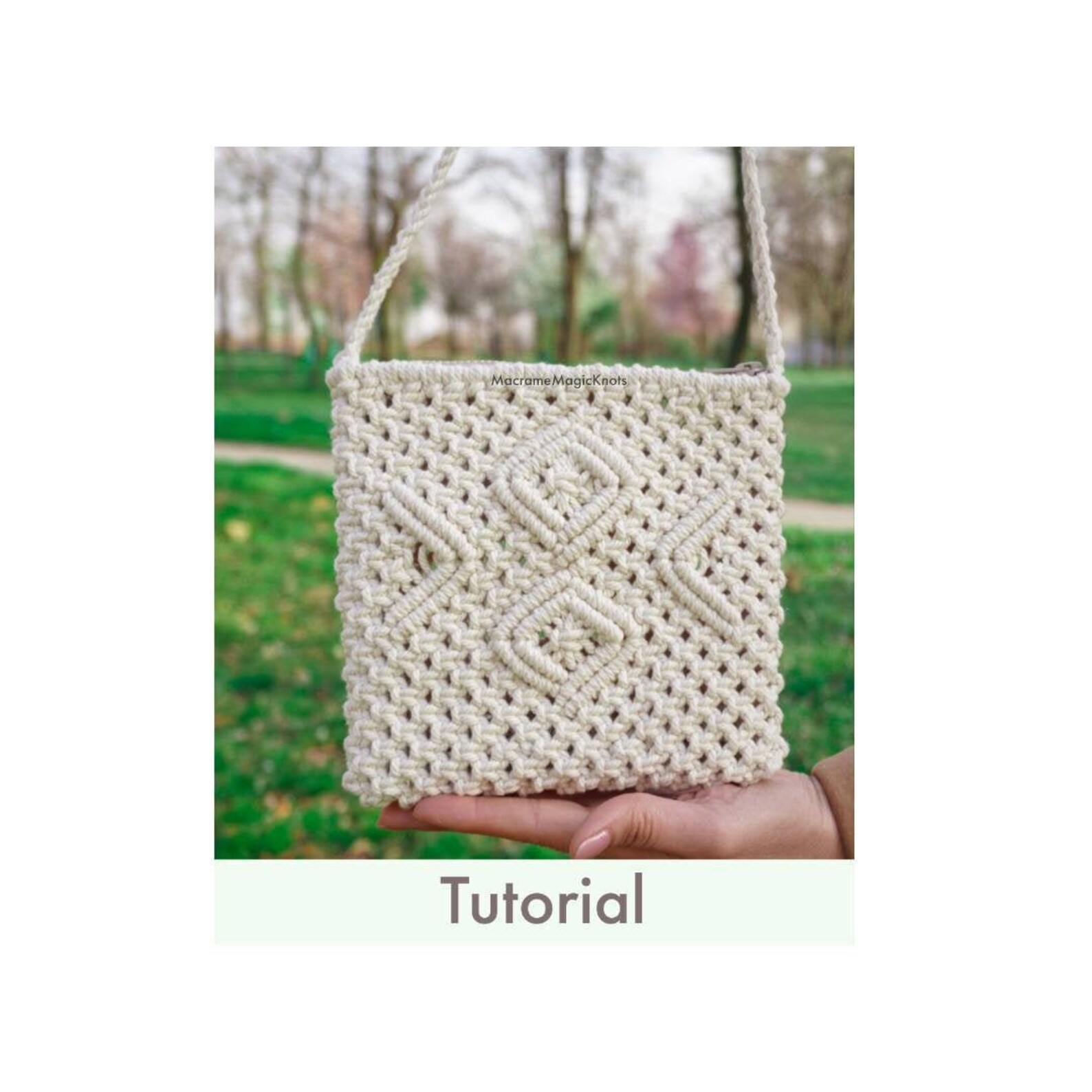 Macrame Bag Tutorial Macrame Bag Pattern Macrame Bag for | Etsy