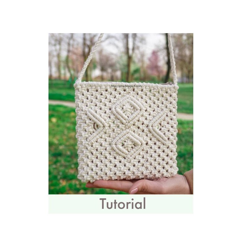 Macrame Bag Tutorial Macrame Bag Pattern Macrame Bag for | Etsy