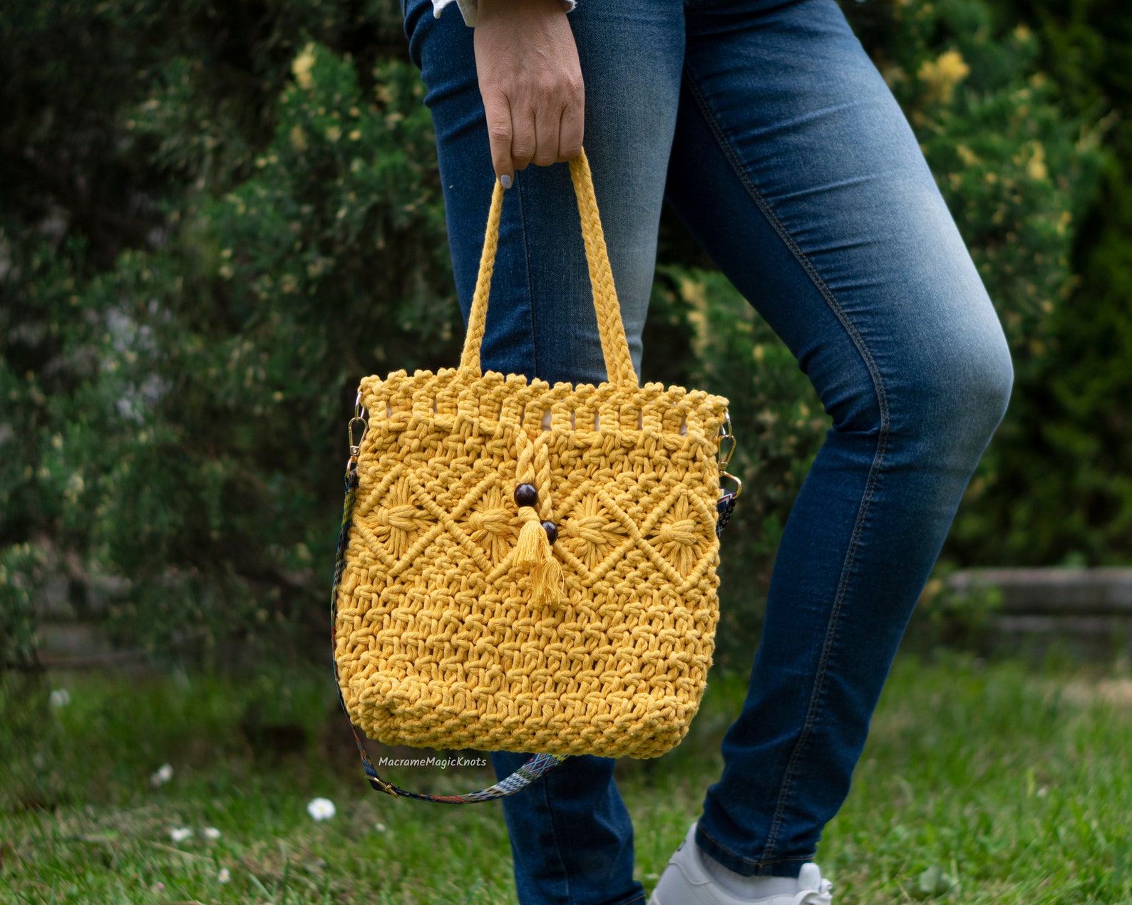 Macrame Bag Tutorial Macrame Bag Pattern Macrame Bag for - Etsy UK