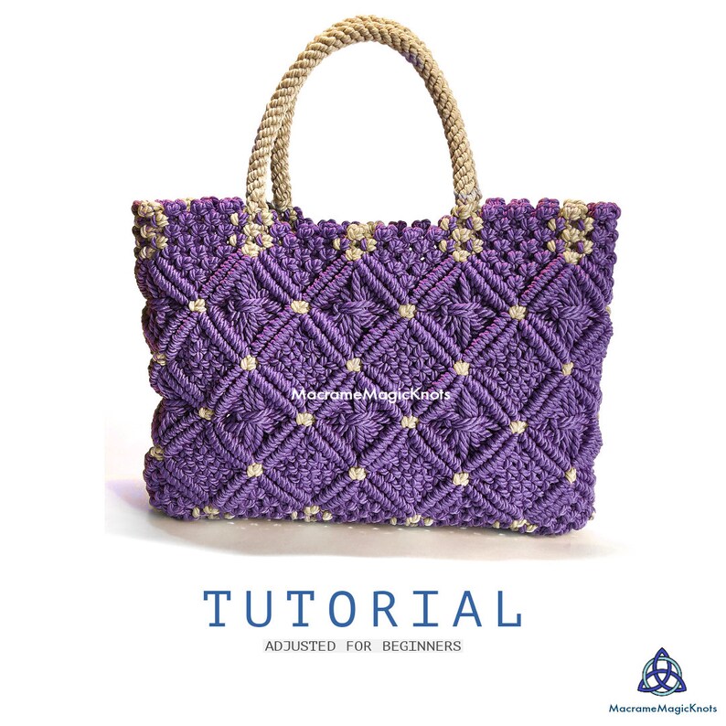 Macrame Bag Tutorial Macrame Bag Pattern Macrame Bag Kit | Etsy