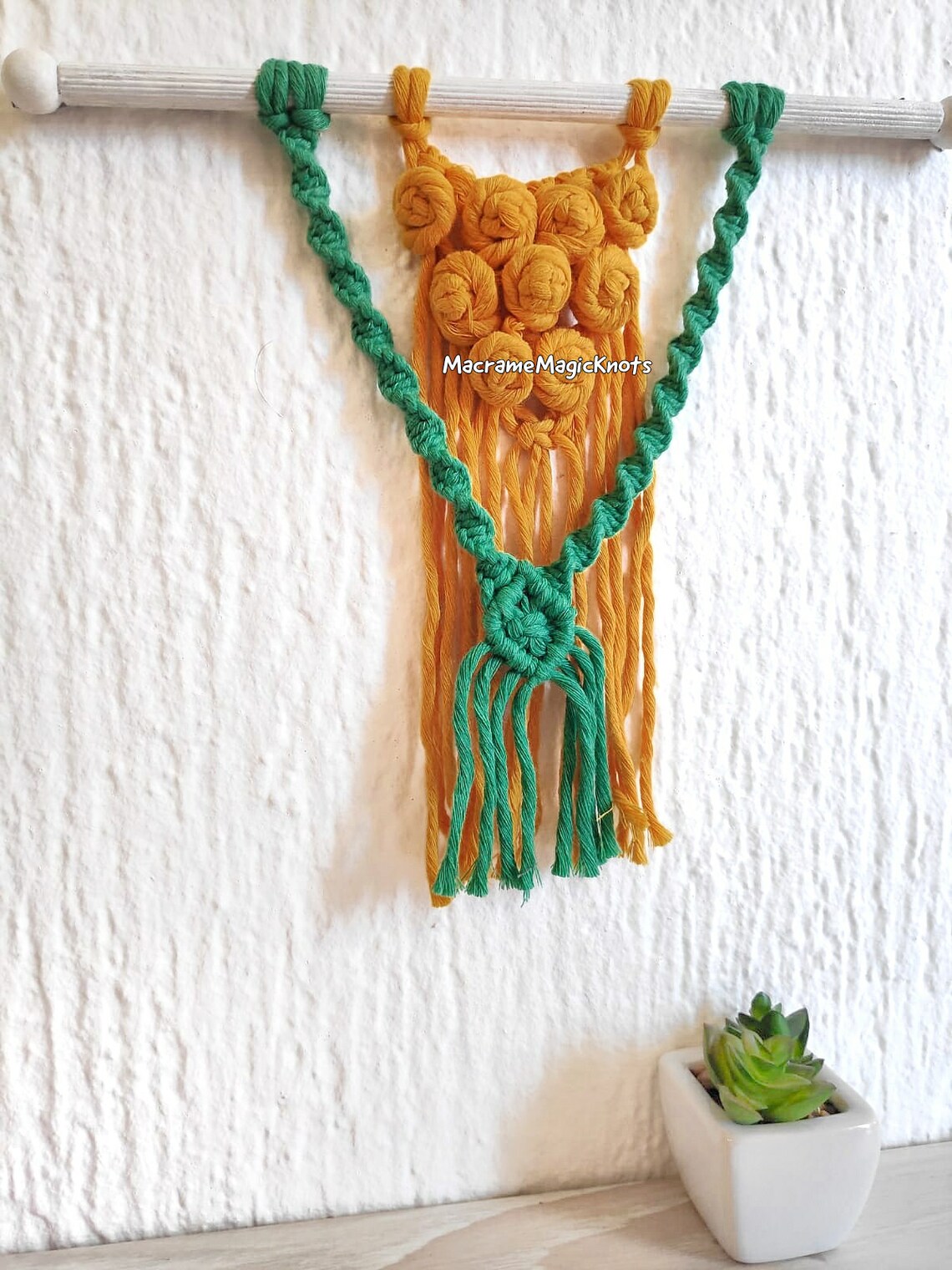 TUTORIAL Macrame Rose Wall Hanging Pattern Macrame Wall - Etsy
