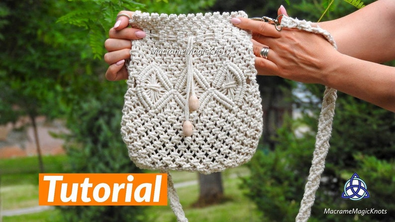 Macrame Bag Tutorial Macrame Bag Pattern Macrame Bag for | Etsy