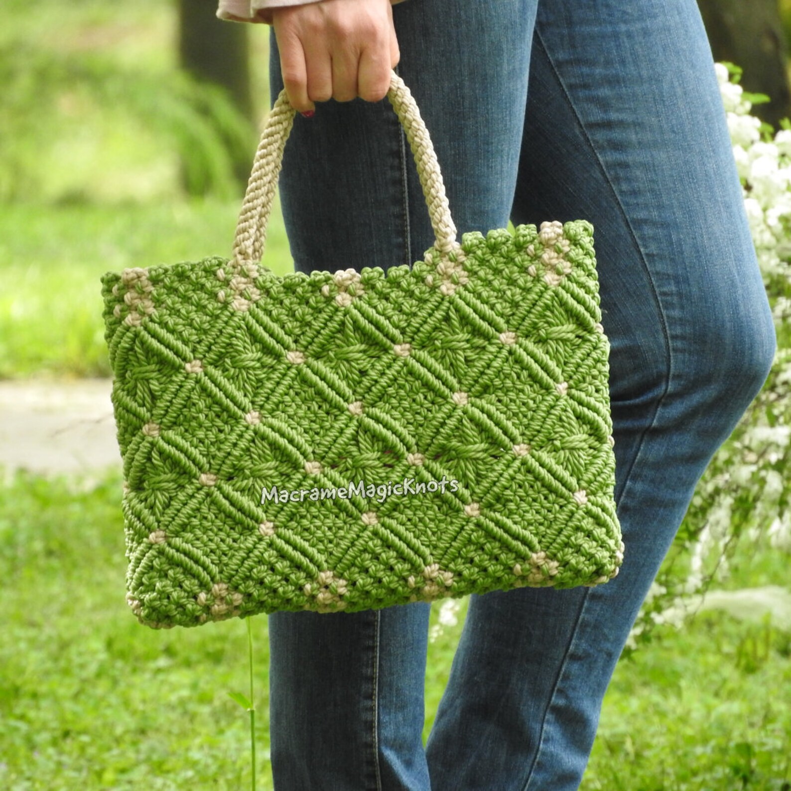 Macrame Bag Tutorial Macrame Bag Pattern Macrame Bag Kit Etsy