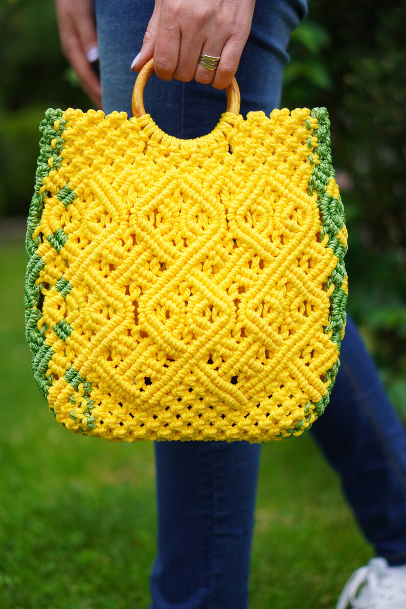 Macrame Bag Tutorial Macrame Bag Pattern Macrame Bag For Etsy