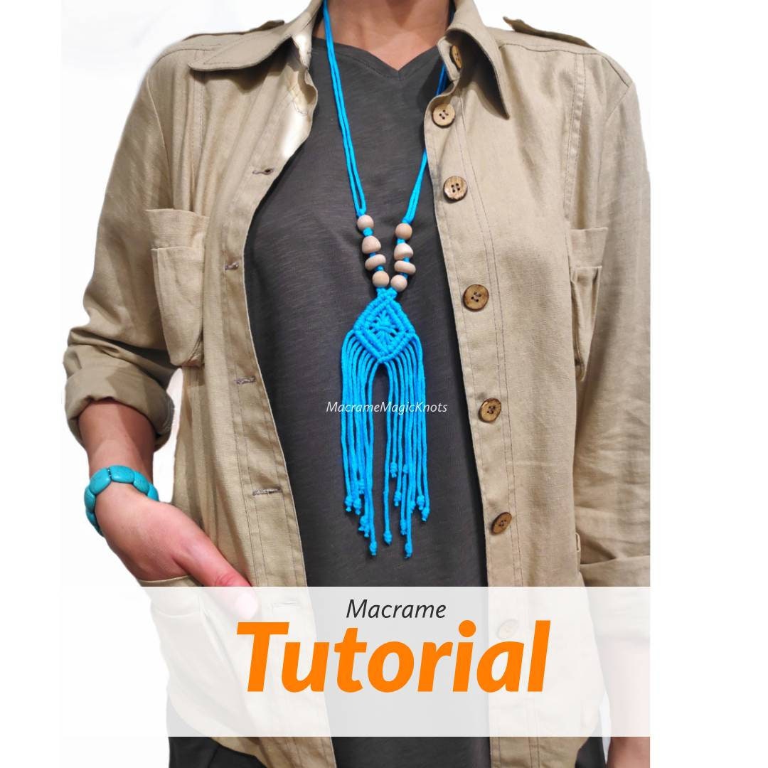Macrame Necklace Tutorial Macrame Pattern Macrame for Beginners Boho ...
