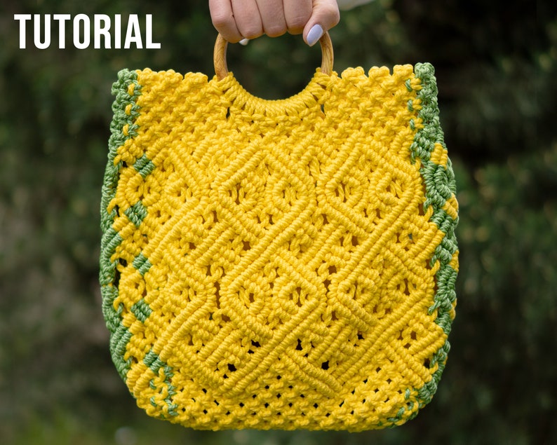 Macrame Bag Tutorial Macrame Bag Pattern Macrame Bag for - Etsy