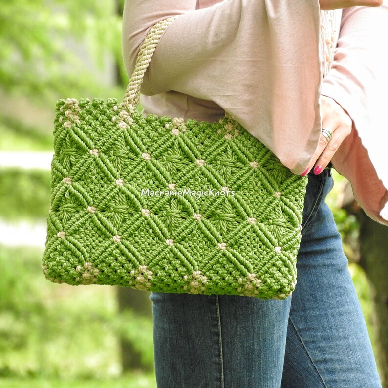 Macrame Bag Tutorial Macrame Bag Pattern Macrame Bag Kit - Etsy UK