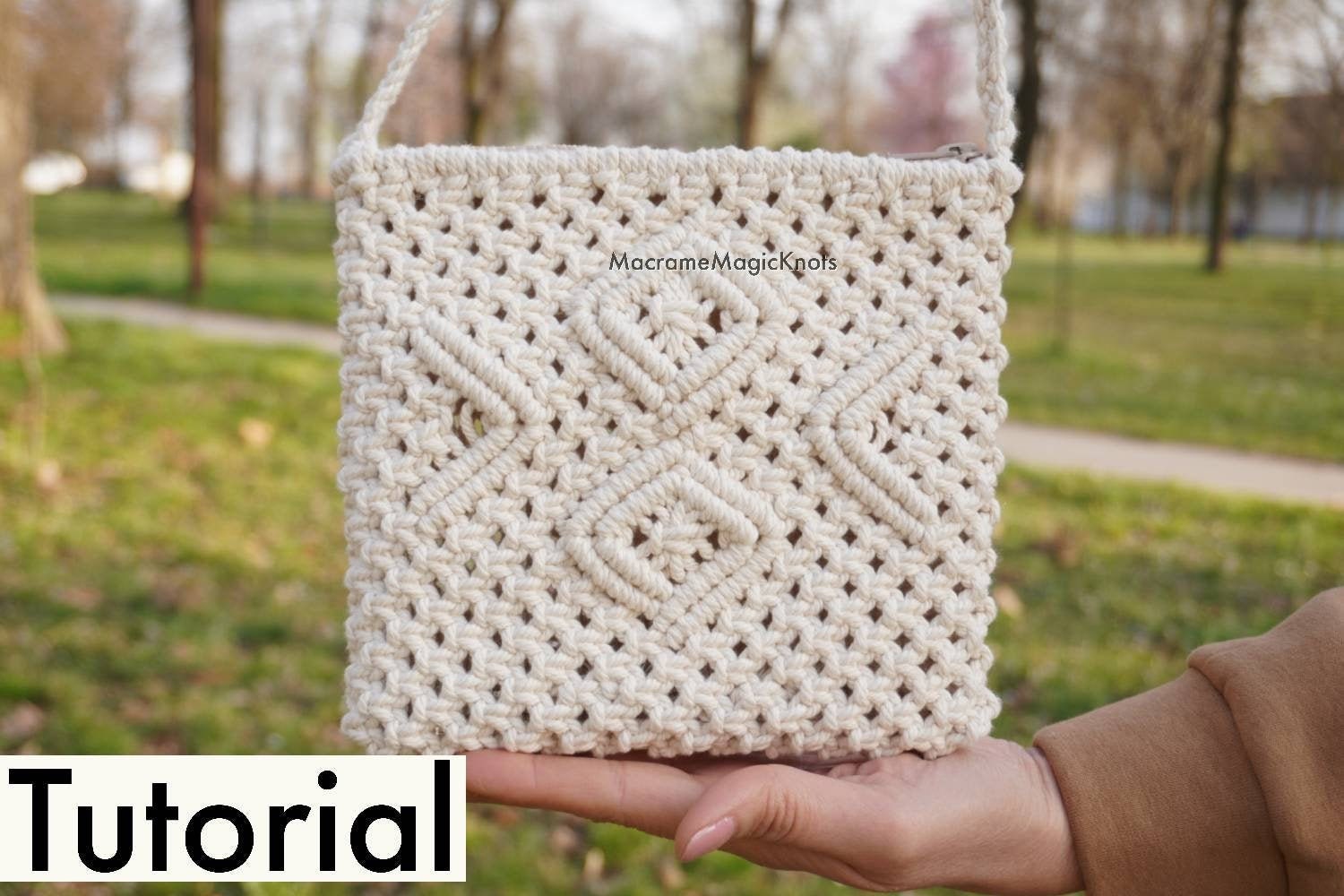 Macrame Bag Tutorial Macrame Bag Pattern Macrame Bag for | Etsy