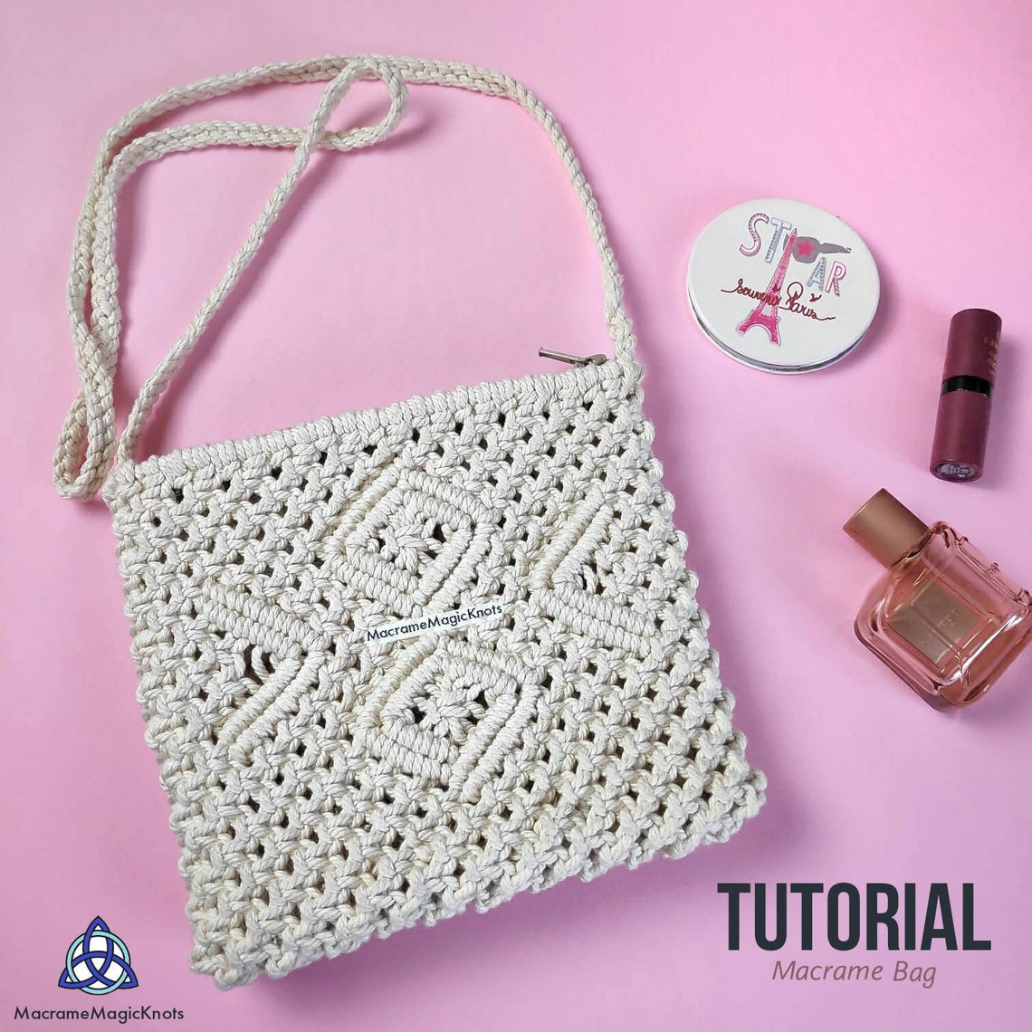 Macrame Bag Tutorial Macrame Bag Pattern Macrame Bag For Etsy