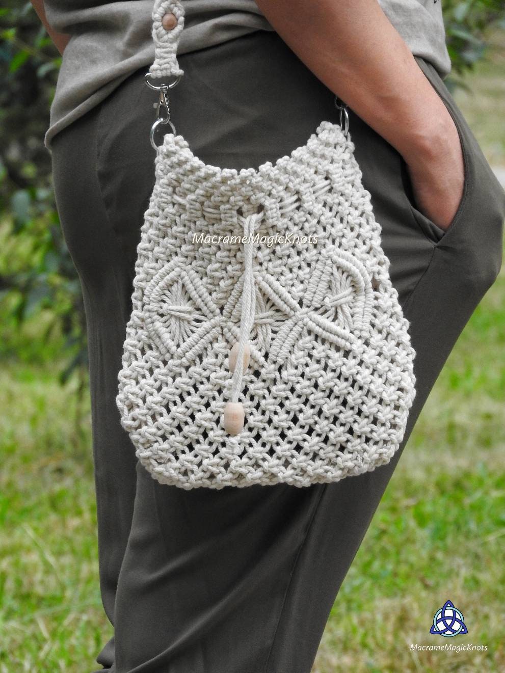 Macrame Bag Tutorial Macrame Bag Pattern Macrame Bag for | Etsy