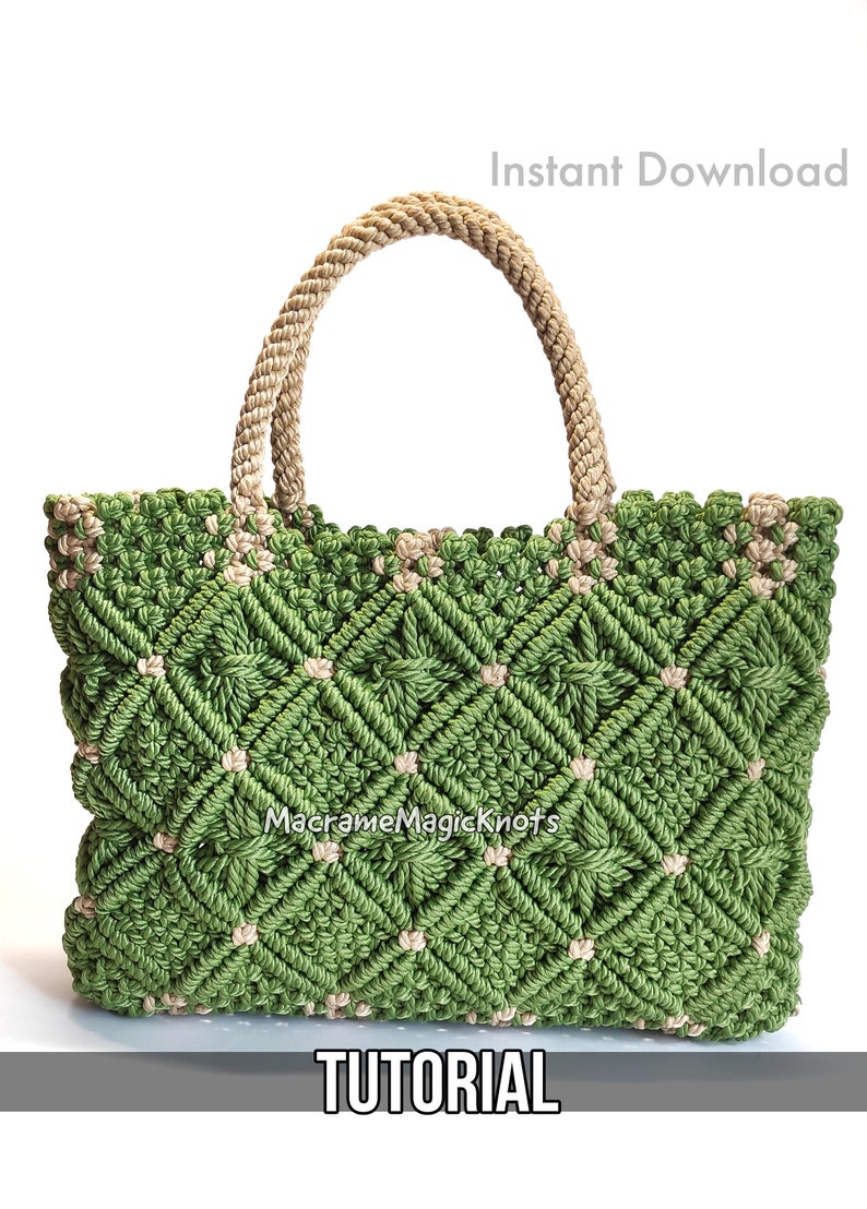 Macrame Bag Tutorial Macrame Bag Pattern Macrame Bag Kit - Etsy UK