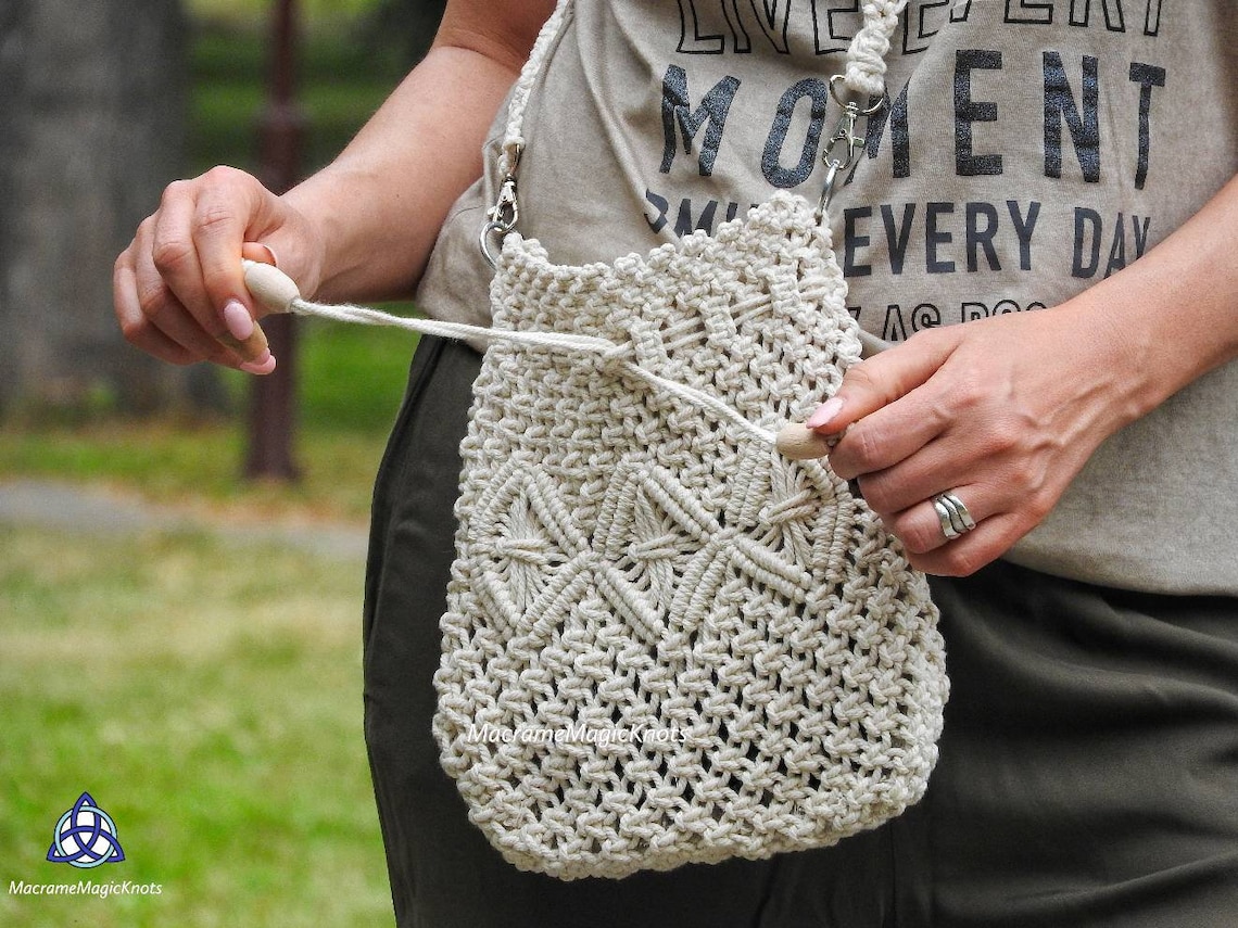 Macrame Bag Tutorial Macrame Bag Pattern Macrame Bag for - Etsy Canada