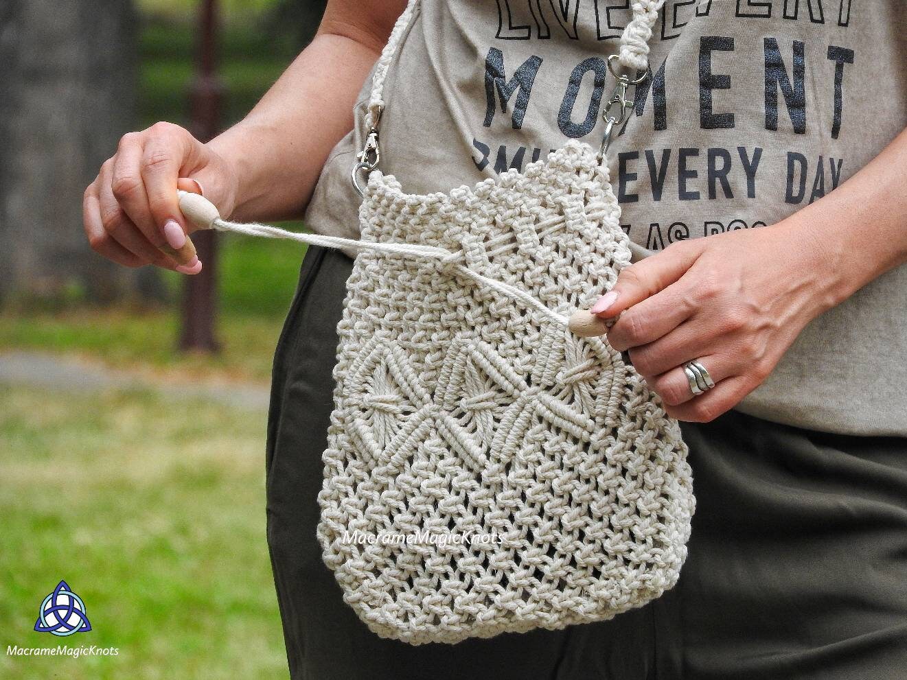 Macrame Bag Tutorial Macrame Bag Pattern Macrame Bag for | Etsy