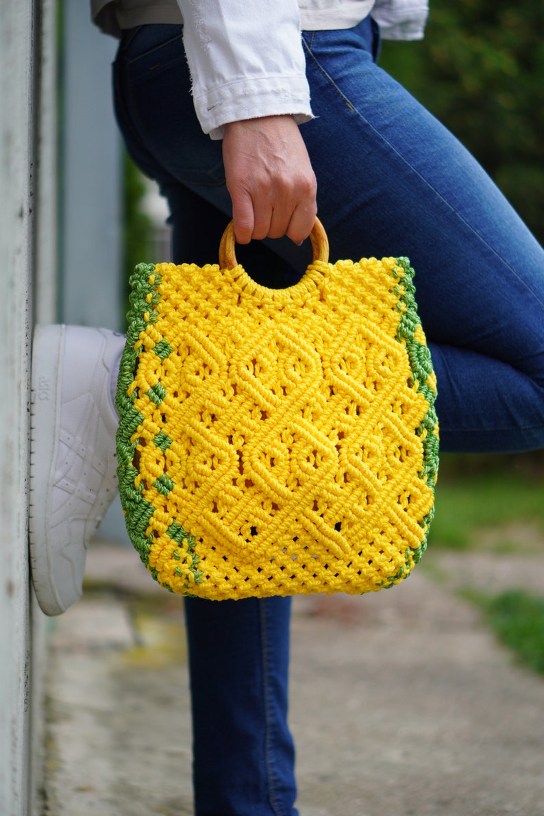 Macrame Bag Tutorial Macrame Bag Pattern Macrame Bag For Etsy