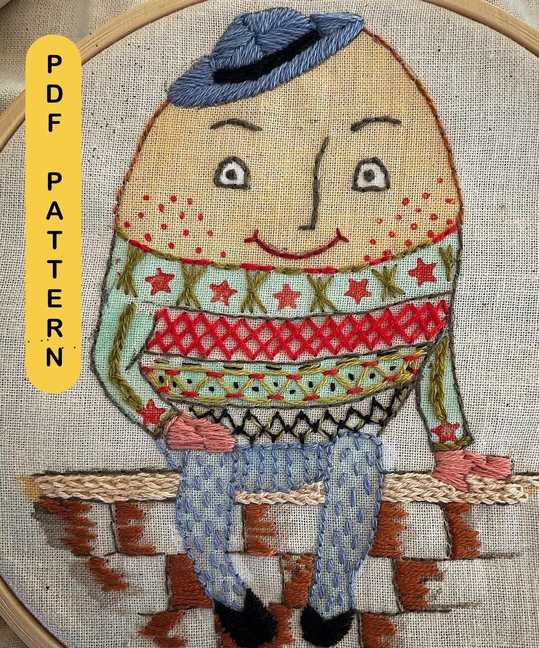 Humpty Dumpty PDF Embroidery Pattern - Etsy