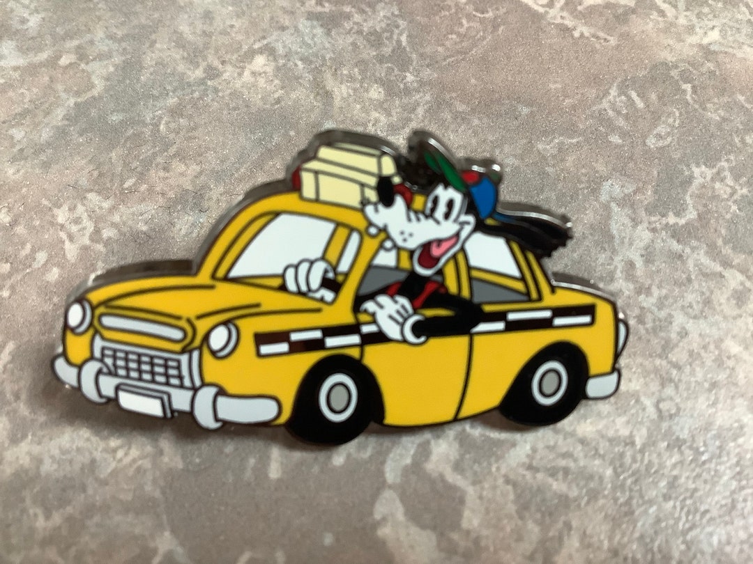 Goofy the Taxi Cab Driver Figurine Pin: Pin Trading Around the - Etsy