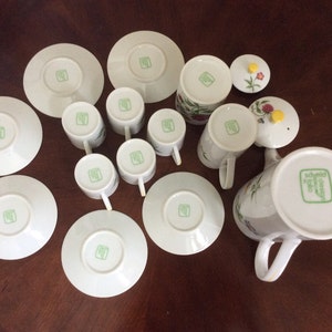 Pretty Sixteen Piece Schmid Flower Design Folio Tea Set. - Etsy