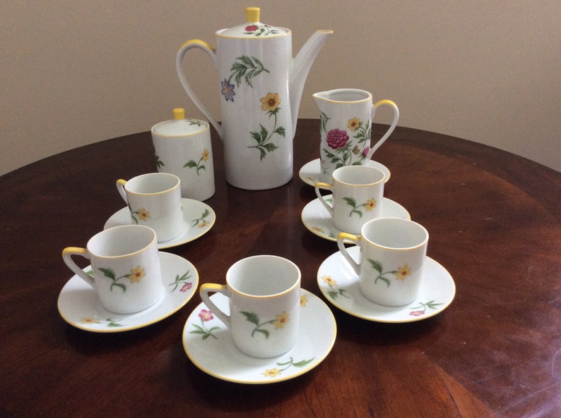 Pretty Sixteen Piece Schmid Flower Design Folio Tea Set. - Etsy