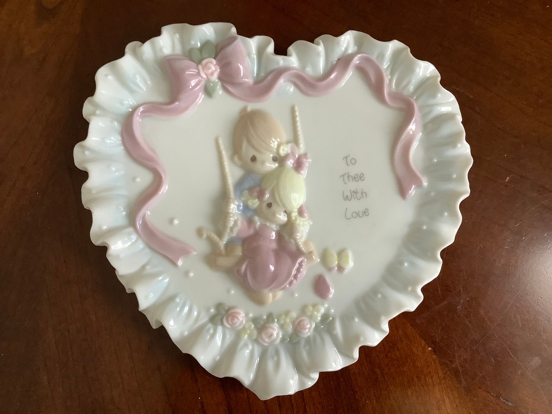 Samuel J. Butcher, Dainty Heart Shape Wall Decor, "to Thee With Love ...