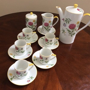Pretty Sixteen Piece Schmid Flower Design Folio Tea Set. - Etsy