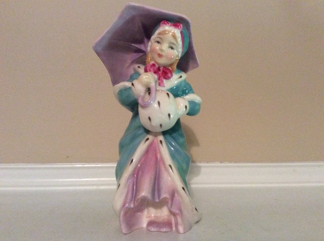 Royal Doulton Miss Muffet Figurine HN 1937: Bone China Umbrella Girl - Etsy