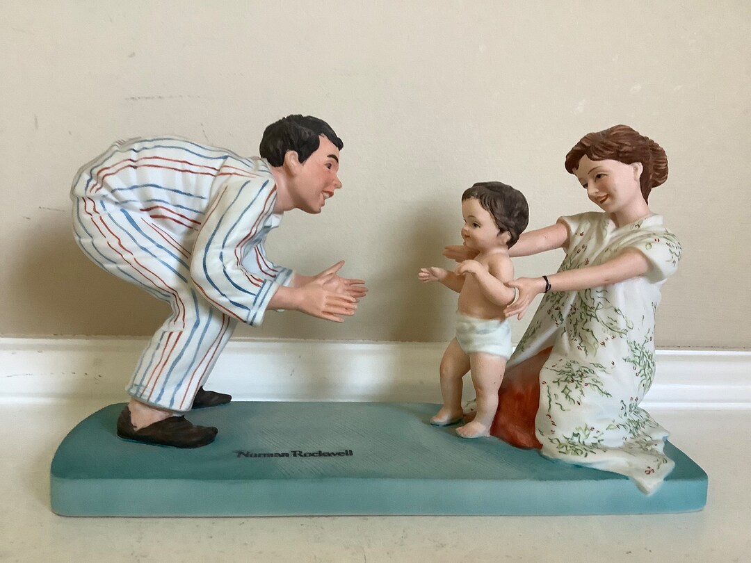 Norman Rockwell “baby’s First Step” Figurine: the Norman Rockwell ...