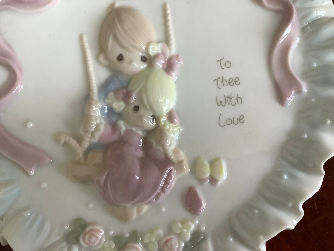 Samuel J. Butcher, Dainty Heart Shape Wall Decor, "to Thee With Love ...