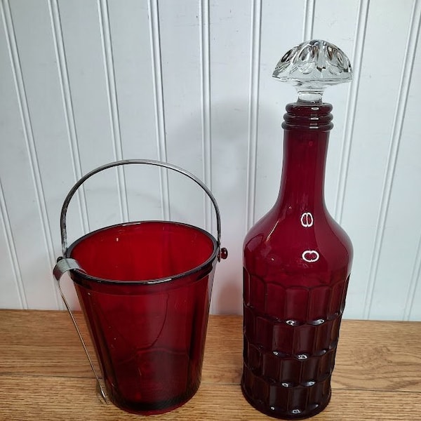 Red Depression Glass - Etsy