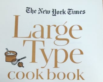 1968 the New York Times LARGE PRINT Cookbook by Jean Hewitt 1st Edition ...