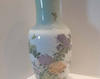 Gold rimmed vase | Etsy