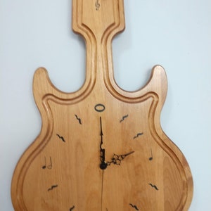 Wooden Guitar Clock ~ Music Clock ~ Gifts for Guitarist - Etsy